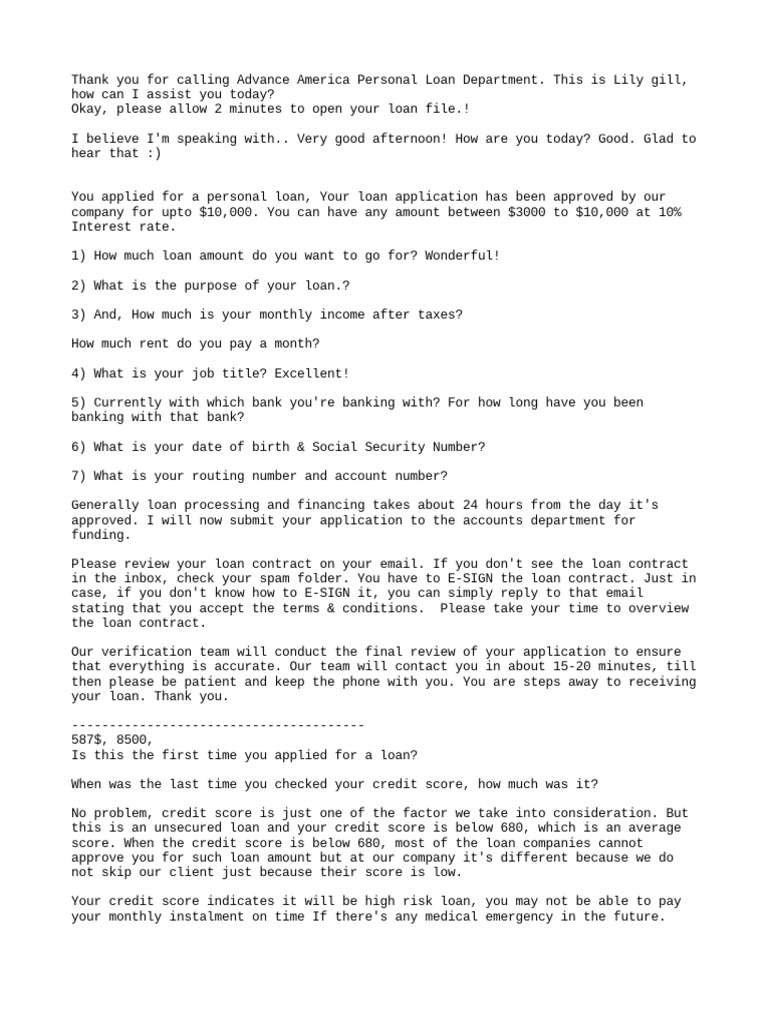 SCRIPT | PDF | Finance & Money Management | Credit