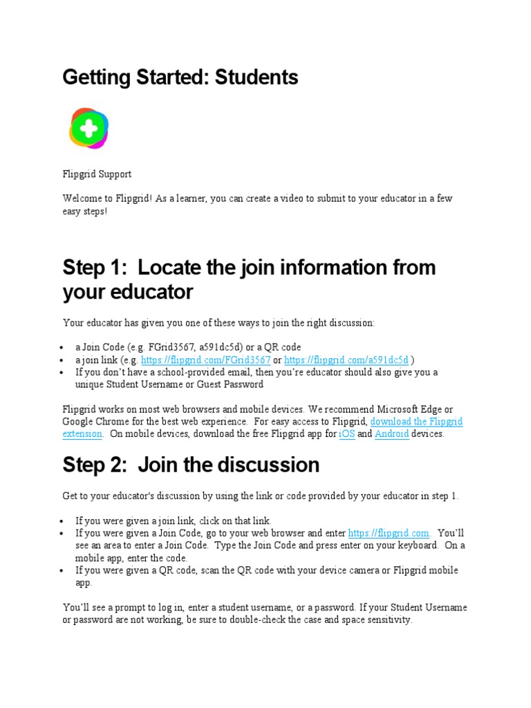 Flipgrid Information For Access | PDF | Computing | Software