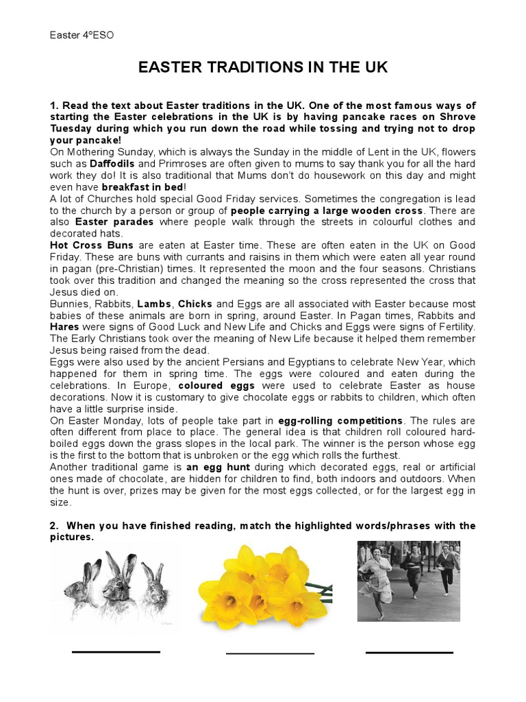 Easter Traditions in The Uk | PDF | Easter | Pancake