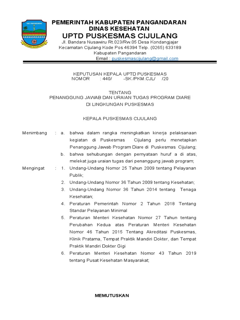 SK Programer Diare | PDF | Pengelolaan Keuangan & Uang | Teknologi & Rekayasa