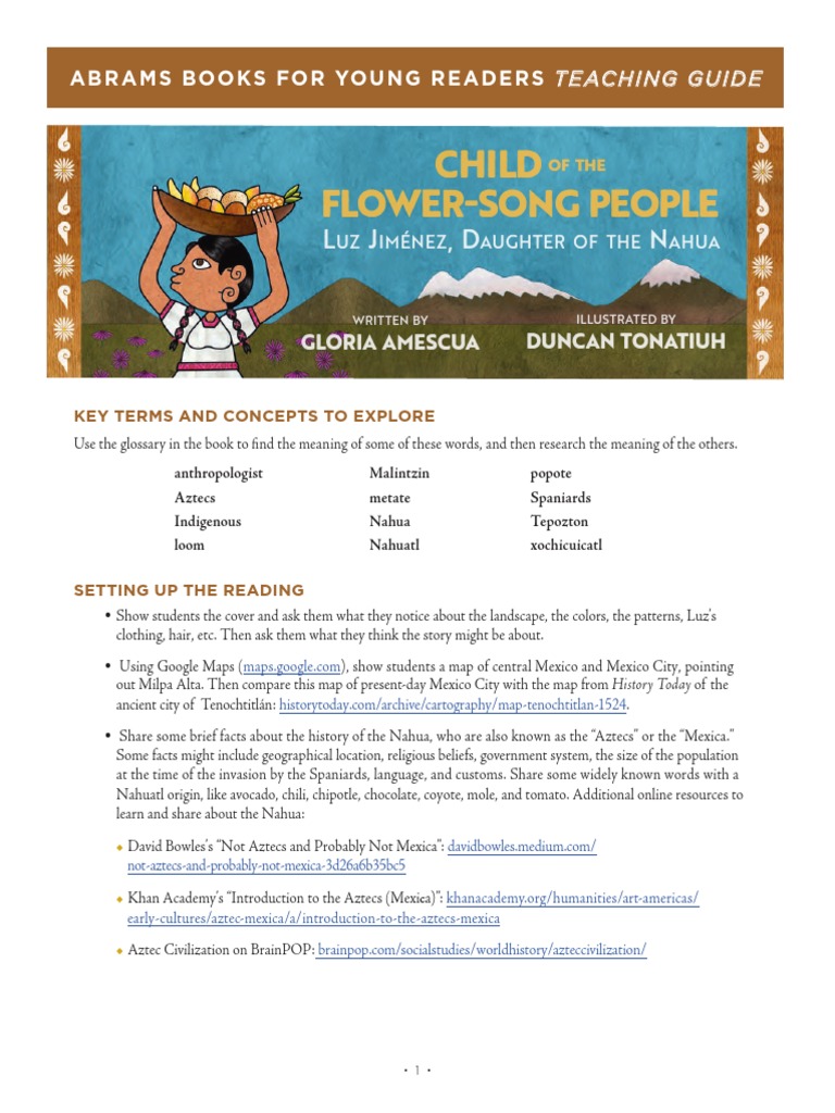 CHILD OF THE FLOWER-SONG PEOPLE Teaching Guide | PDF | Nahuatl