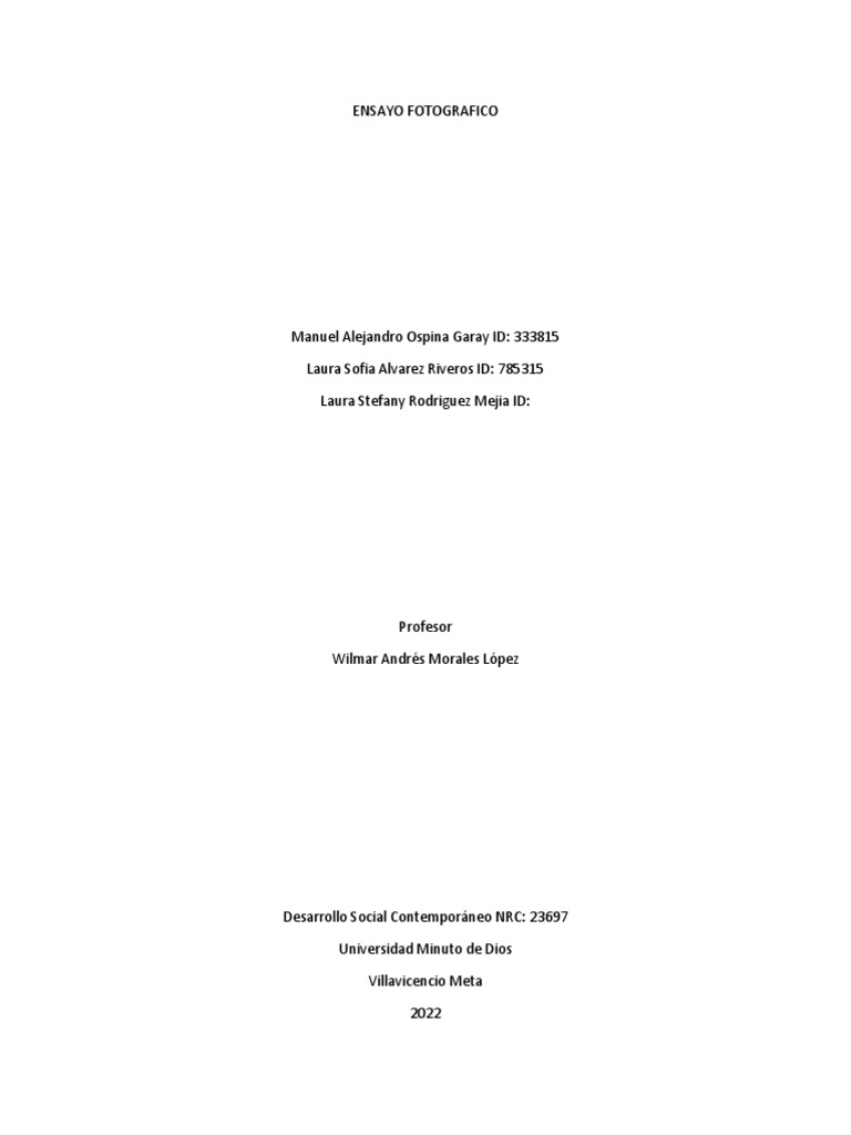 Act. 13 Ensayo Fotografico | PDF