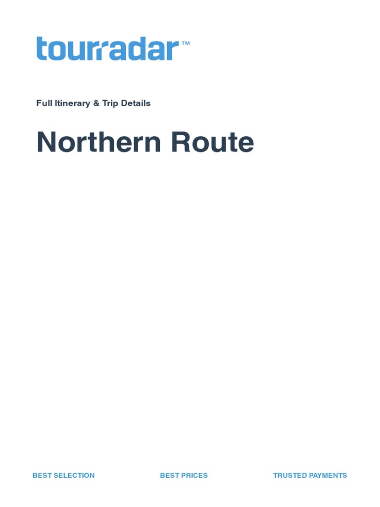 Northern Route: Full Itinerary & Trip Details | PDF | Inn | Amsterdam