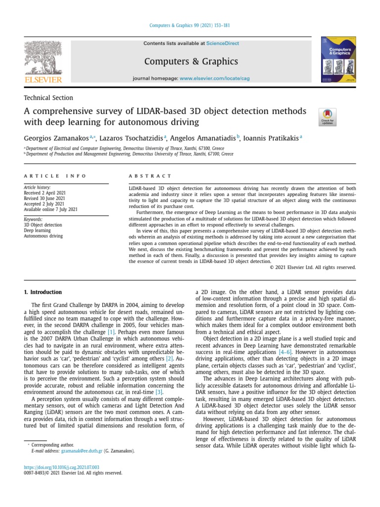 A Comprehensive Survey Of Lidar Based 3d Object Detection Methods Pdf Lidar Image Segmentation 