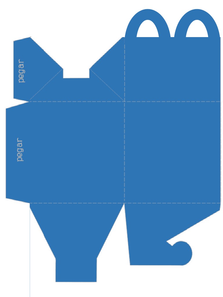 Molde Plantilla Cajita Feliz Grande Unir Las Dos Hojas Pdf