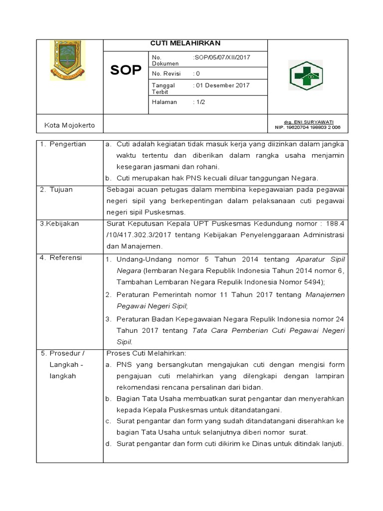 Sop Cuti Melahirkan | PDF