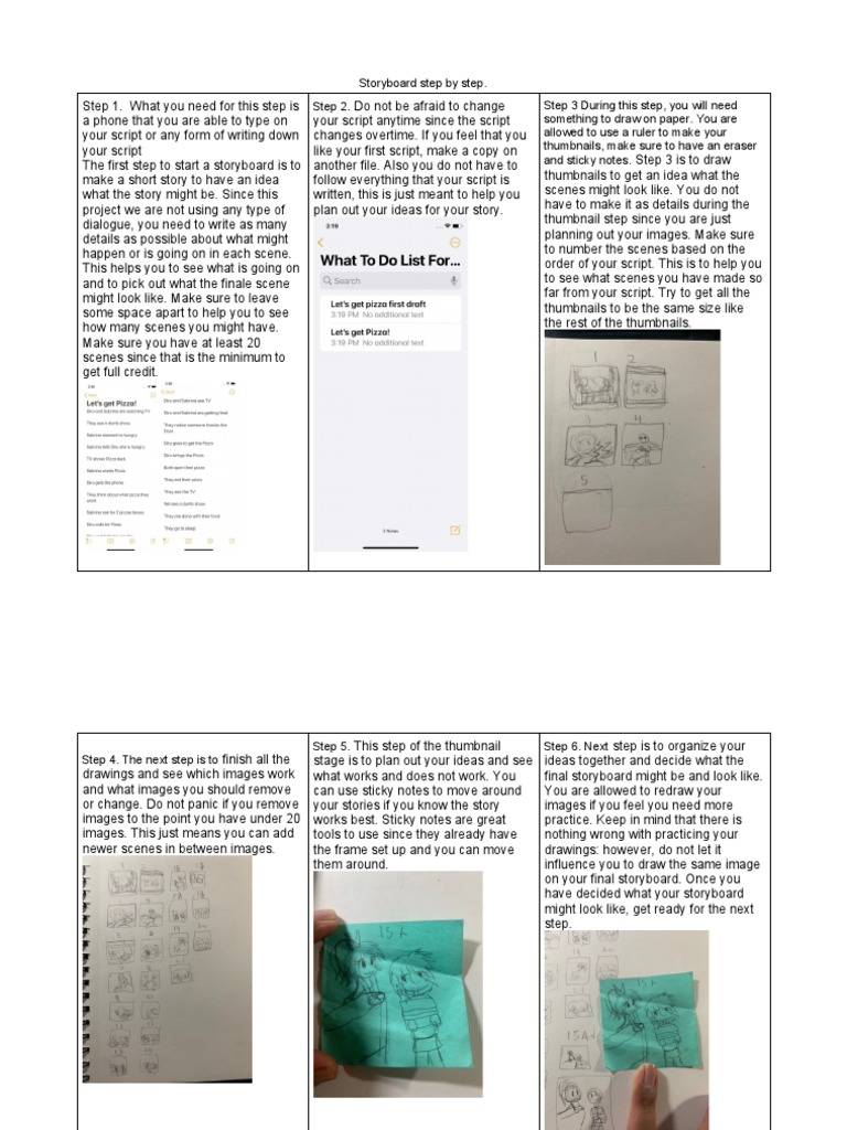 Storyboard Step by Step | PDF | Drawing