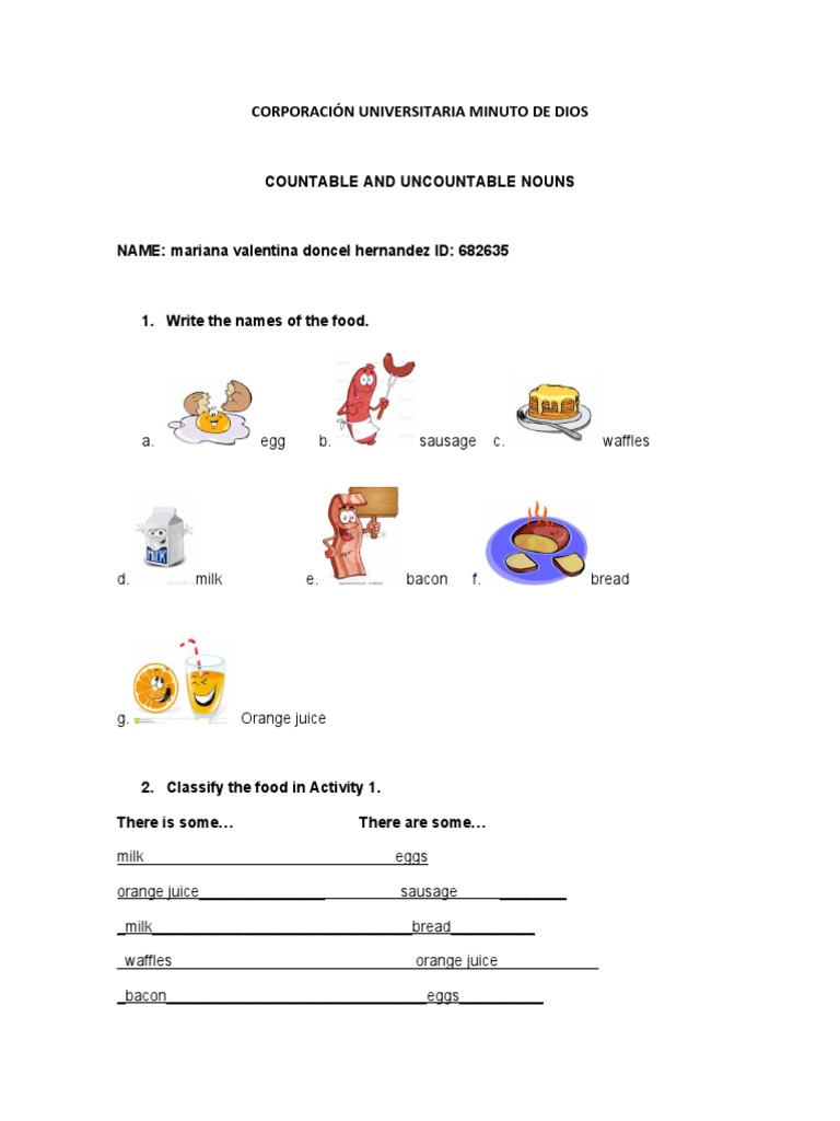 Countable and Uncountable Nouns Guide | PDF