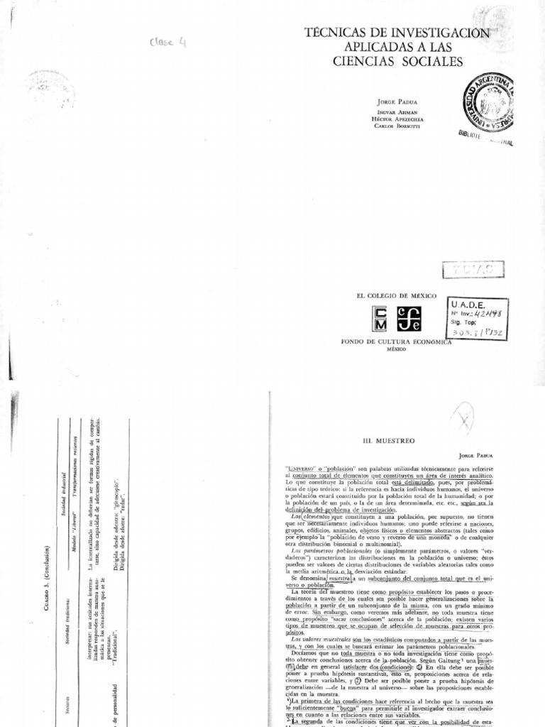 Técnicas de Investigación Aplicadas A Las Ciencias Sociales-Jorge Padua ...