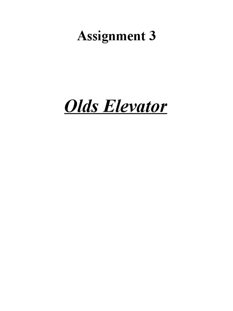 Assignment 3: Olds Elevator | Download Free PDF | Elevator | Building ...