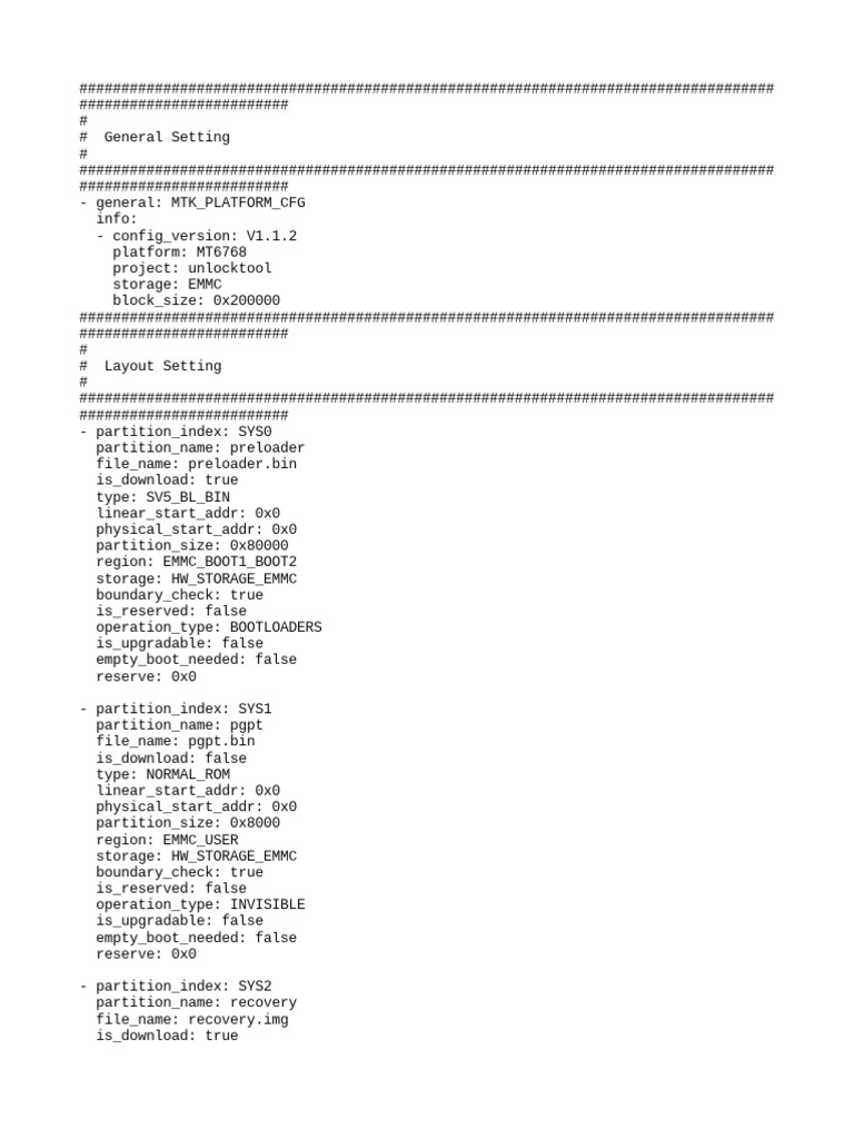 EMMC Partition Layout and Settings | PDF | Computer Data | Data Management