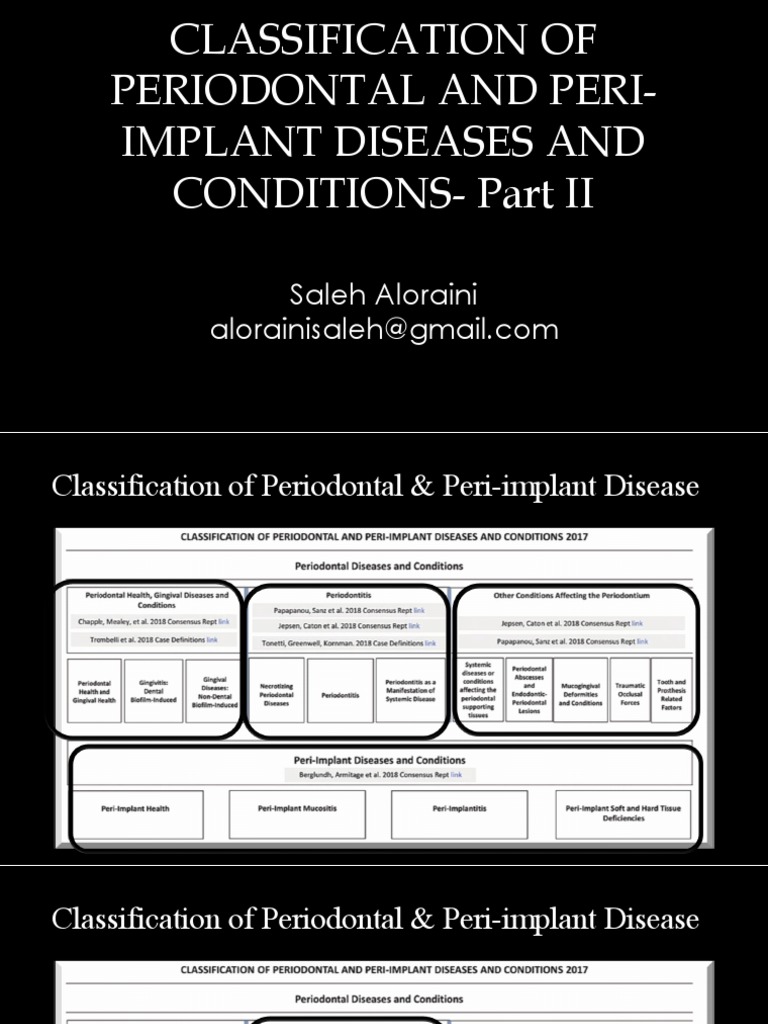313 Classification of Periodontal and Peri-Implant Diseases and ...