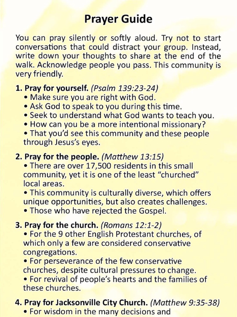 Riverside Prayer Walk Guide | PDF