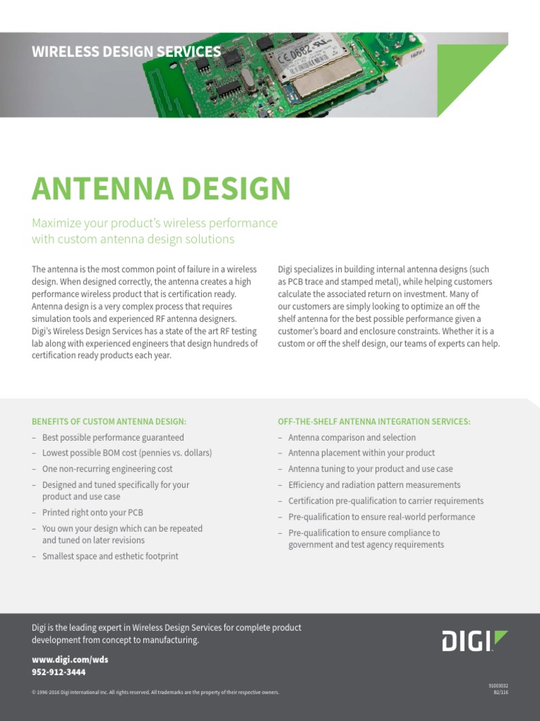 Antenna Design | PDF | Antenna (Radio) | Printed Circuit Board