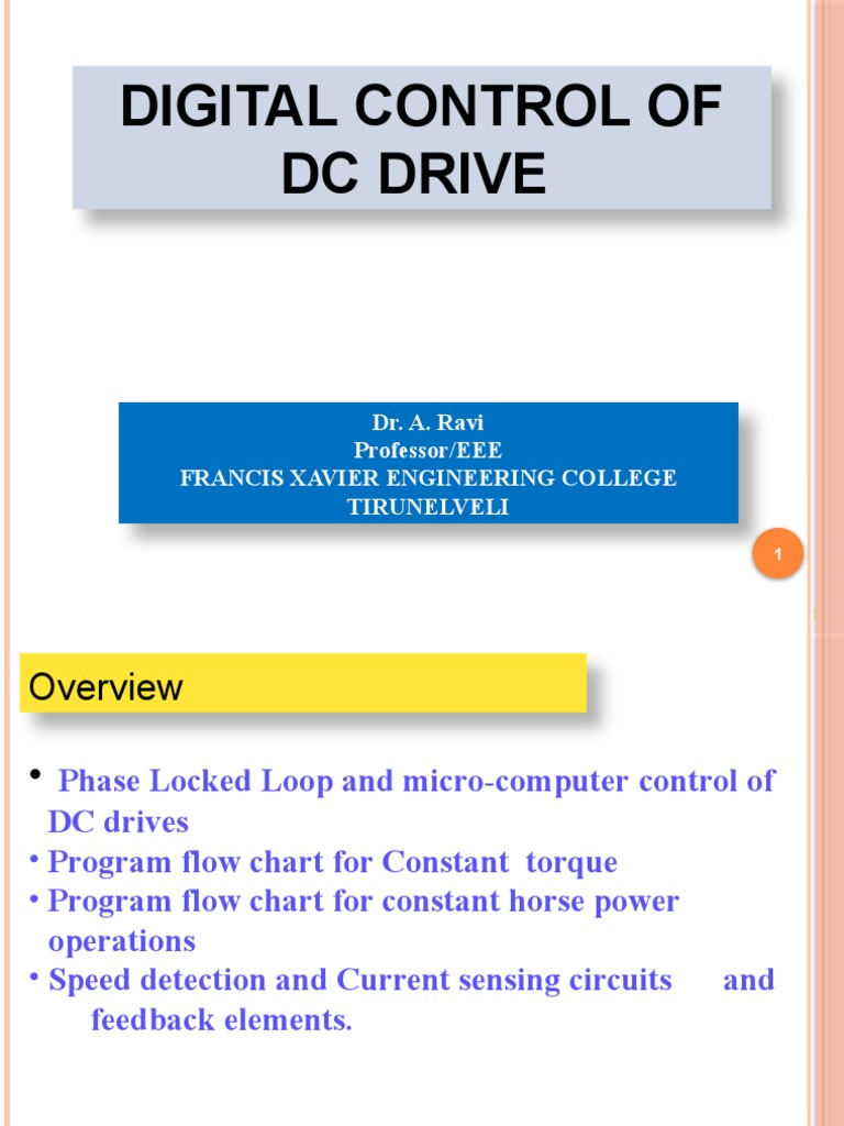 Micro Computer Control of DC Drive | PDF | Central Processing Unit ...