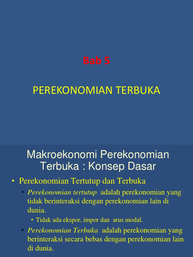 Konsep Perekonomian Terbuka | PDF