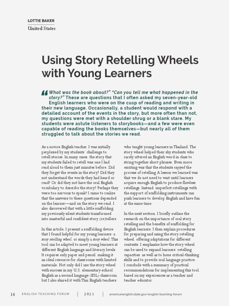 Using Story Retelling Wheels With Young Learners | PDF | Reading ...
