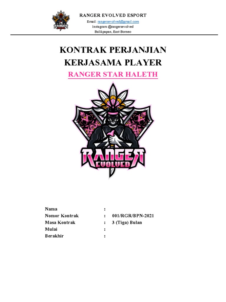 Contoh Kontrak Pemain | PDF