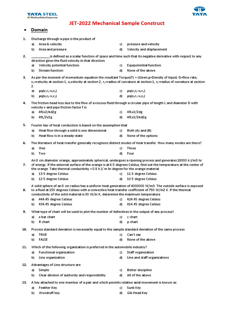 JET Sample Paper Mechanical | PDF | Crystal Structure | Heat
