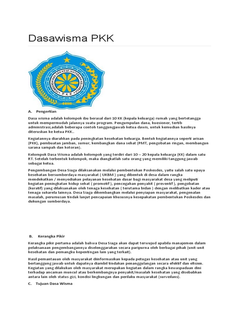 Dasawisma PKK | PDF | Pengembangan Diri | Gaya Hidup