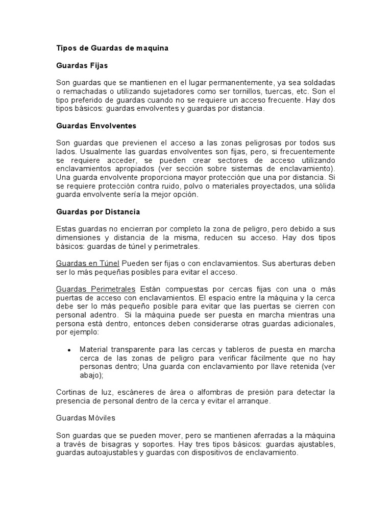 Tipos de Guardas | PDF | Bienes manufacturados