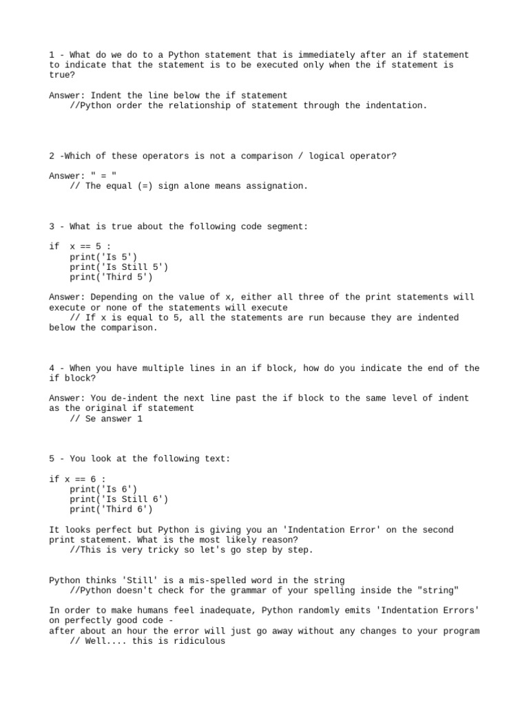 Quizconditional Execution Pdf Python Programming Language Grammar 9281