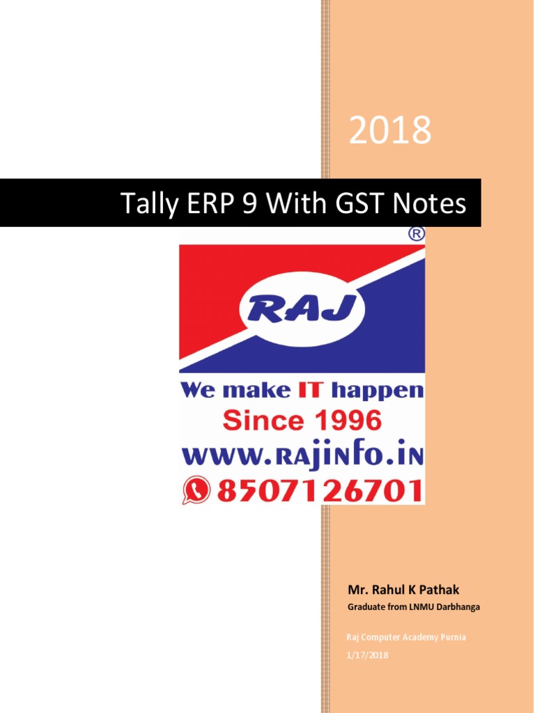 Configuring GST Settings and Tax Codes in Tally ERP 9 for Accurate GST ...