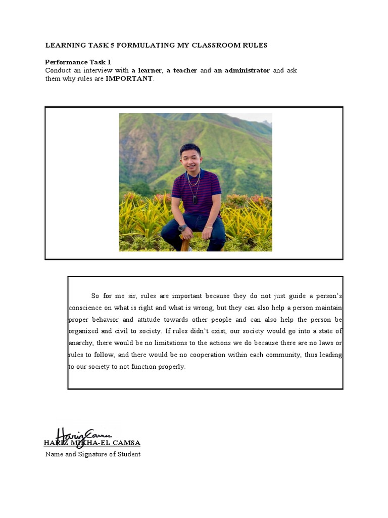 Learning Task 5 - 6 Final Output | PDF | Lesson Plan | Teachers