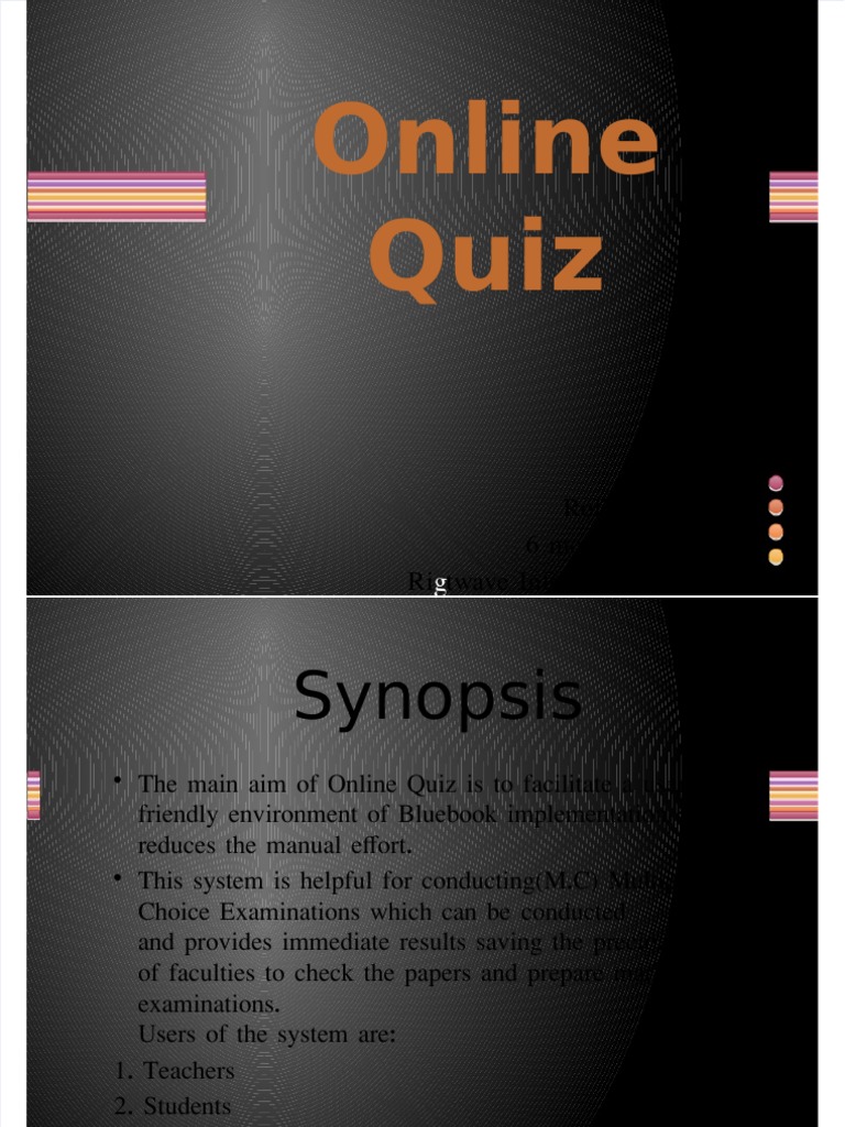 Dokumen - Tips - Online Quiz Project | PDF | Information Age | Software ...