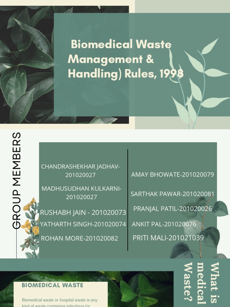 Biomedical Waste Management Rules | PDF | Health Sciences | Health Care