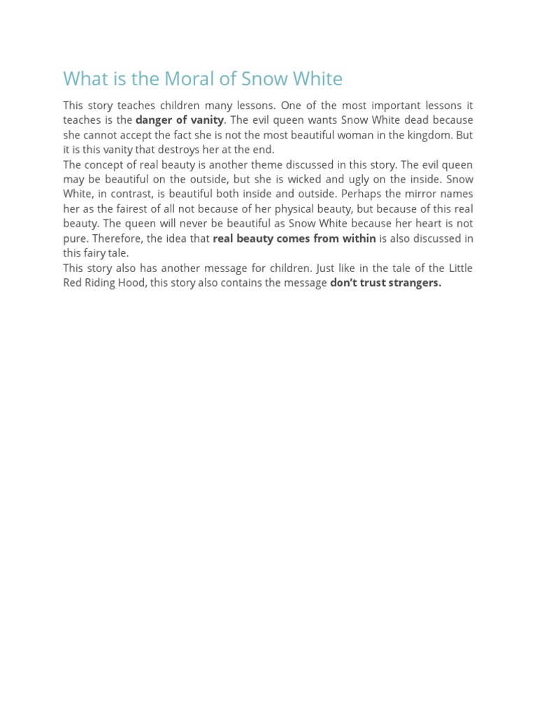 Snow White | PDF | General Fiction