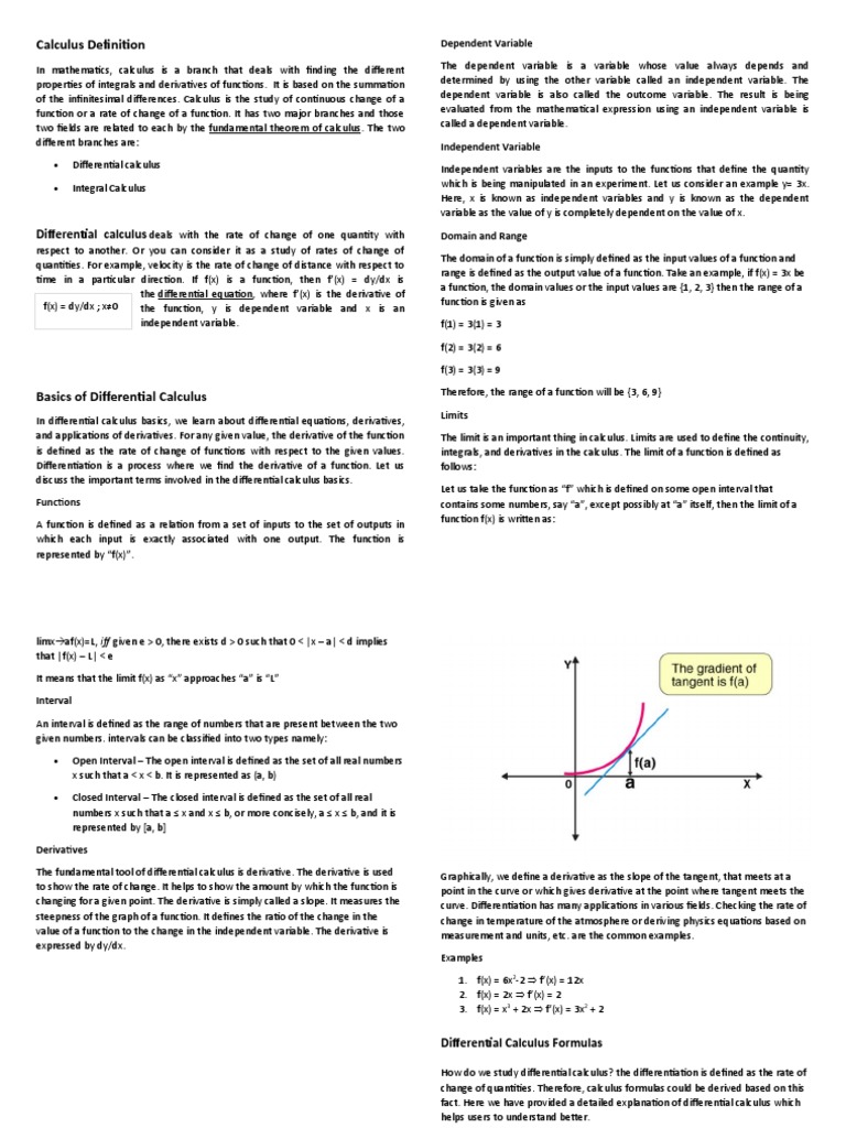 Differential Calculus | PDF