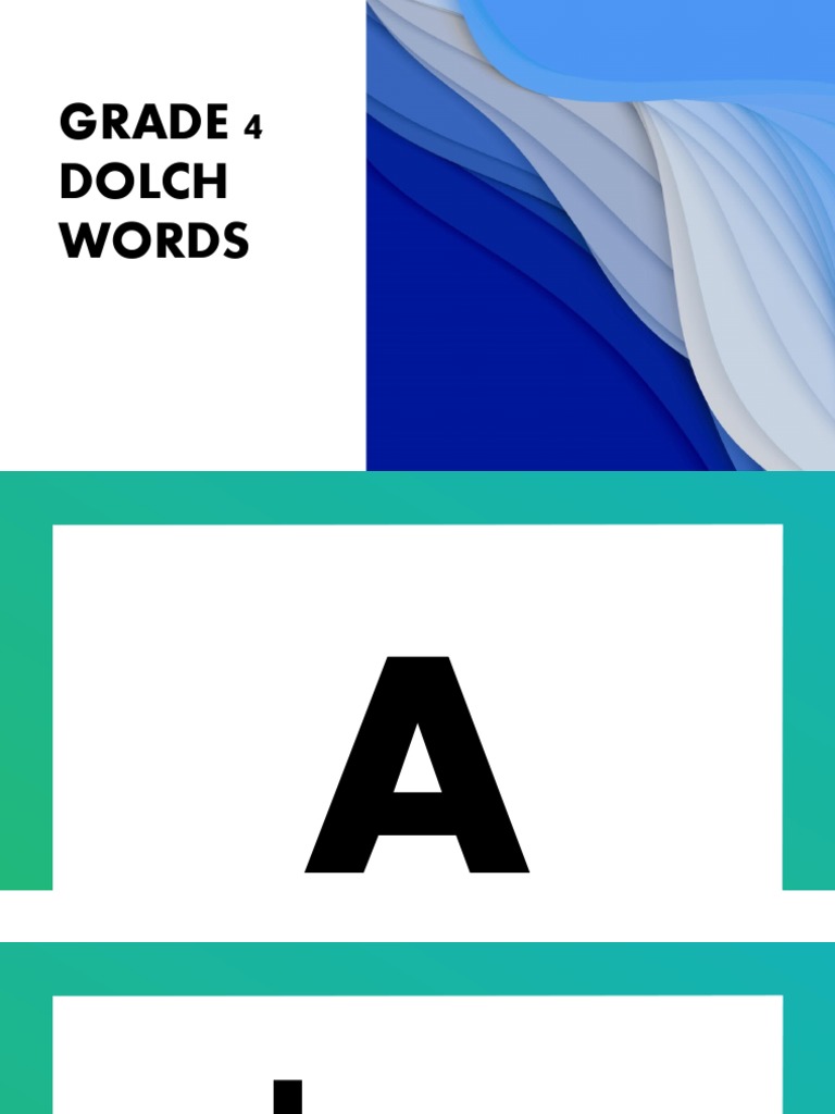 Grade 4 Dolch Sight Words List | PDF
