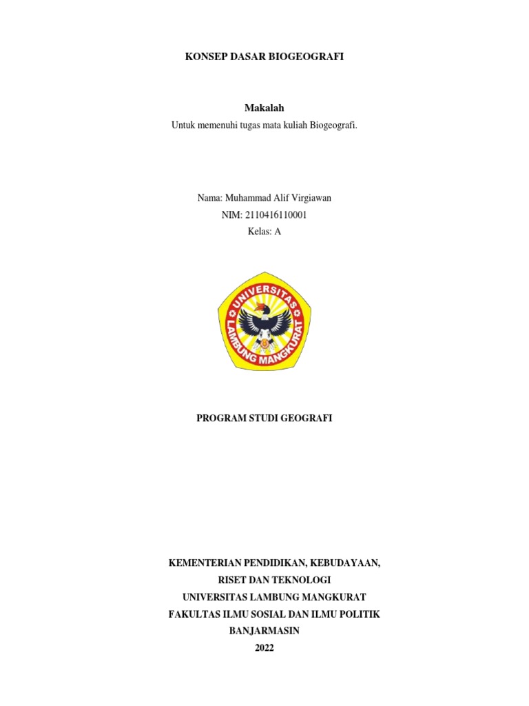 Dasar-Dasar Biogeografi dan Penyebarannya | PDF
