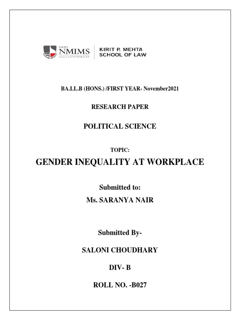 Pol Sci | PDF | Gender Pay Gap | Gender Equality