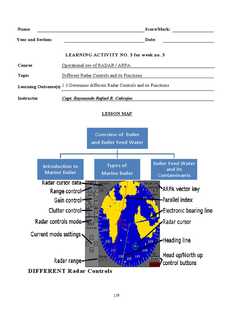 Radar/ARPA Controls Guide | PDF | Radar | Electronics