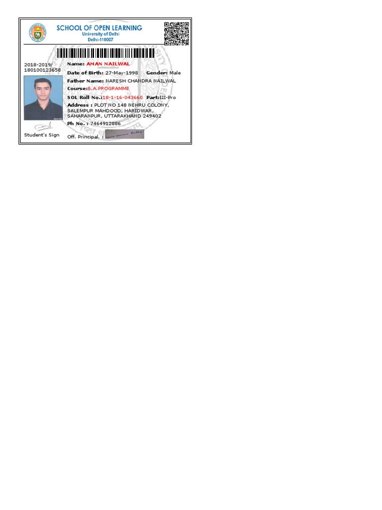 Sol Id Card | PDF | Travel