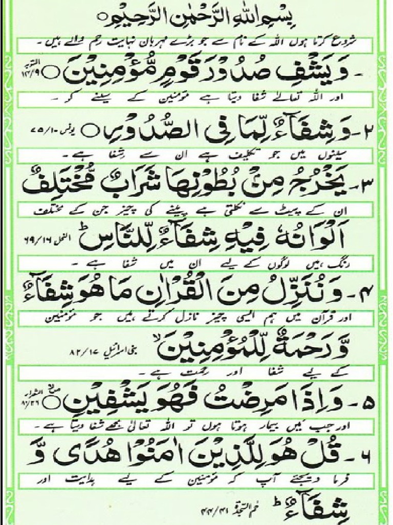 Ayat e Shifa | PDF