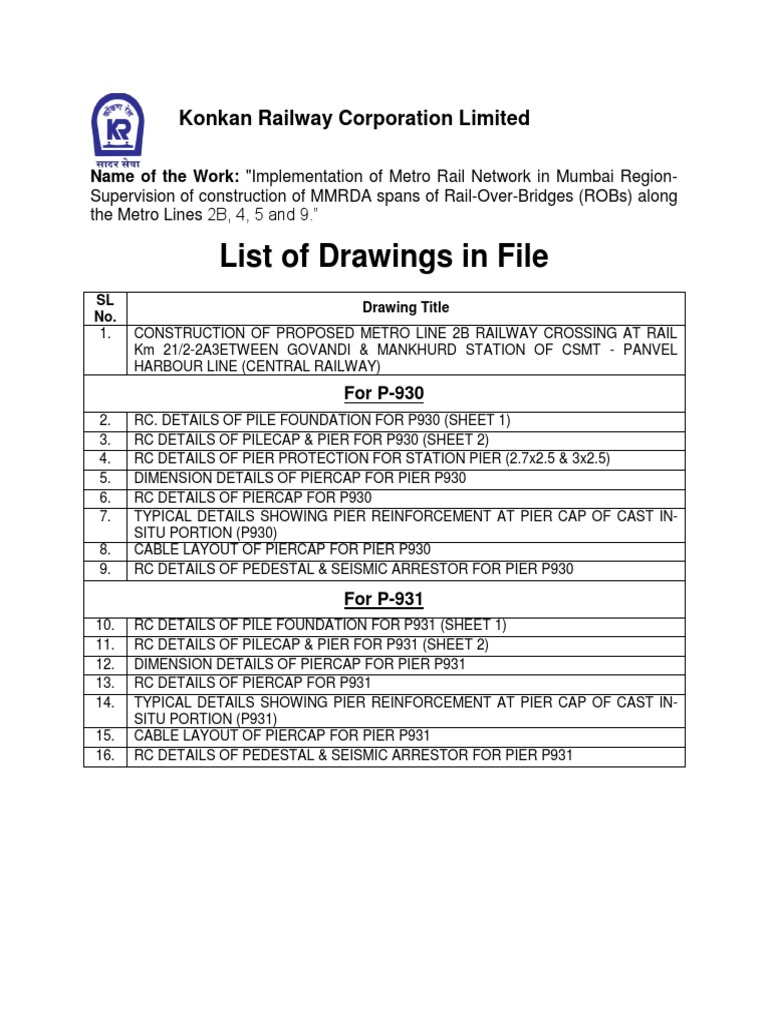 Mumbai Metro Rail Construction Drawings | PDF | Technology & Engineering
