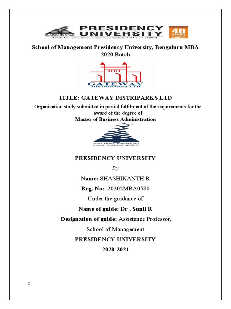 Os Report gateWAY Distriparks | PDF | Employment | Transport