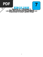 English 7 Quarter 2 Module 7 | PDF | Poetry | Rhyme