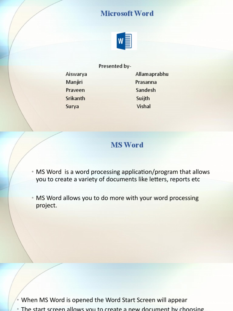Ms Word Final | PDF | Microsoft Word | Paragraph