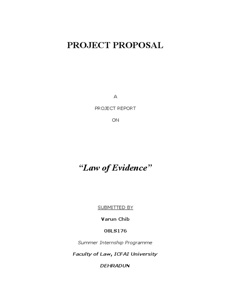 Project On Evidence | PDF | Evidence (Law) | Evidence