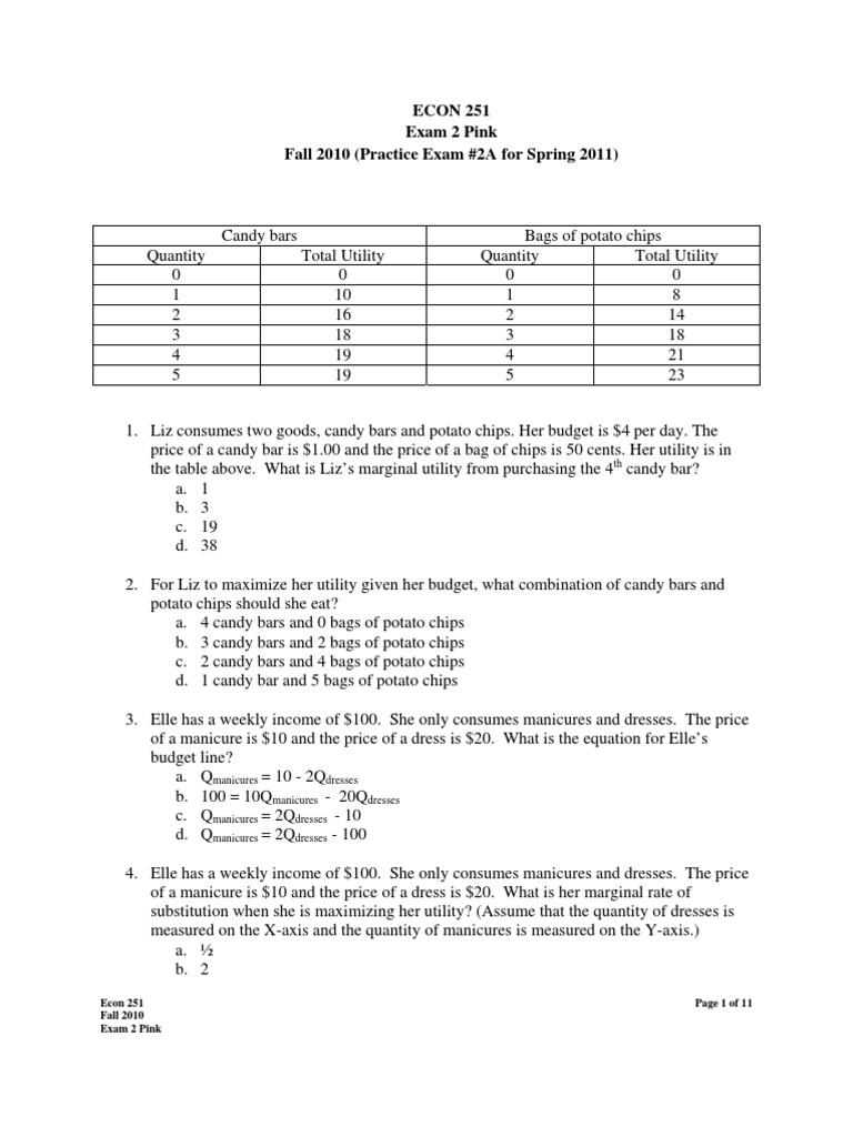 Practice Exam A | PDF | Perfect Competition | Monopoly