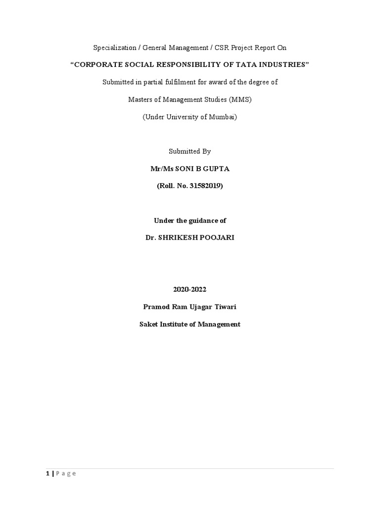 Corporate Social Responsibility | PDF | Corporate Social Responsibility ...