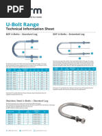U Bolt Data Sheet | PDF | Technology & Engineering