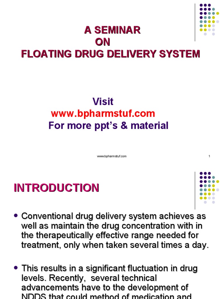 Floating Drug Delivery System | PDF | Gastrointestinal Tract ...