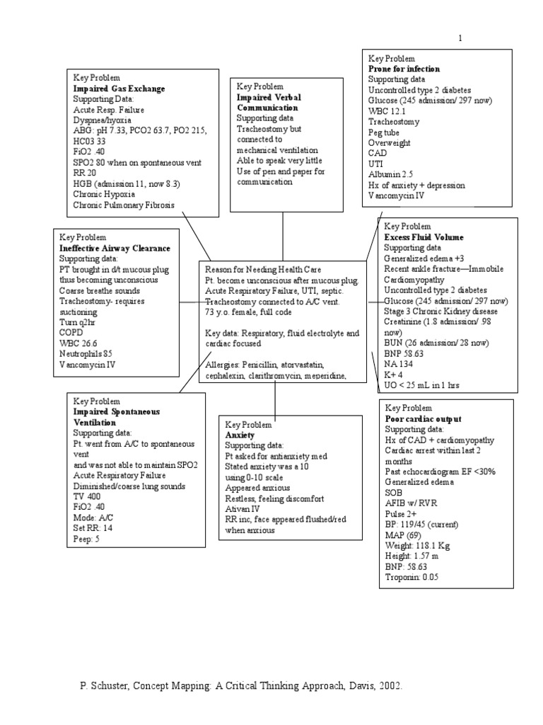Nursing Concept Map Copd Concept Map | PDF | Anxiety | Heart