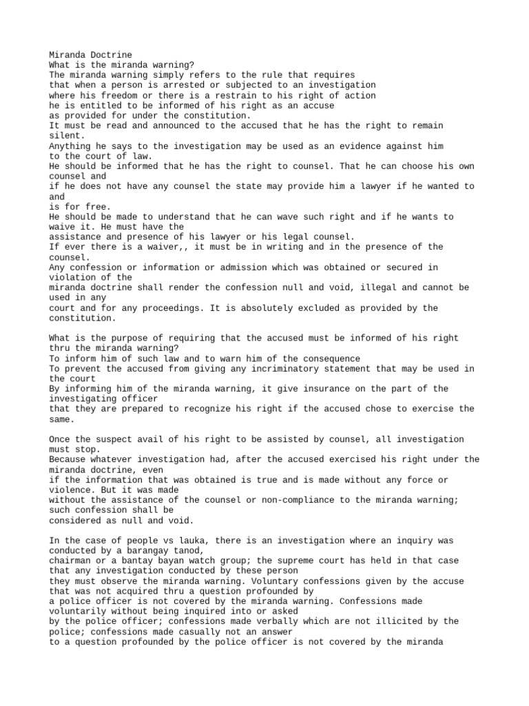 EVIDENCE SCRIPT | PDF | Miranda Warning | Burden Of Proof (Law)