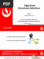 Unidad 3 Estructuras de Decision y Selección | PDF | Algoritmos | Python (lenguaje de programación)